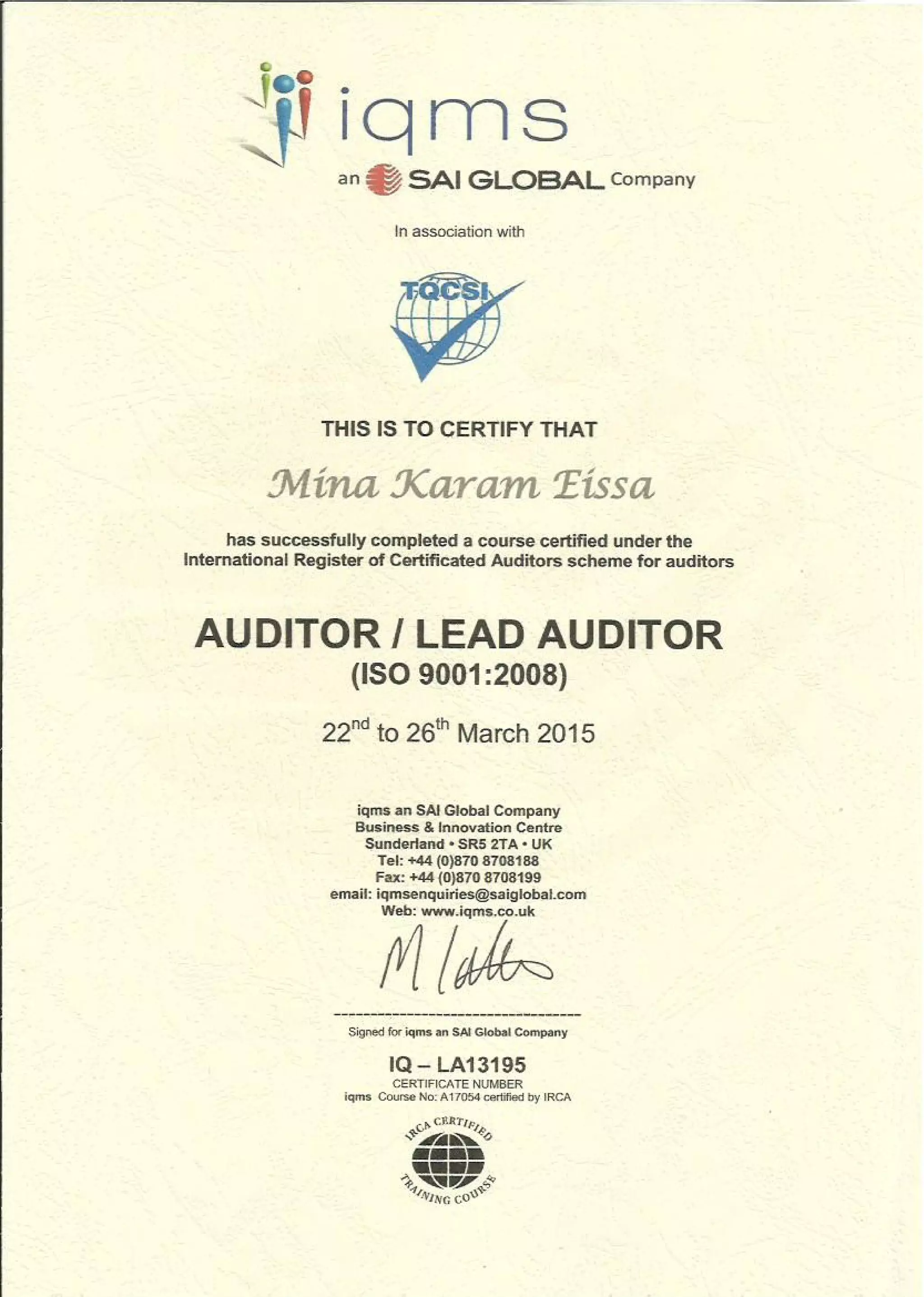 ISO lead auditor | PDF