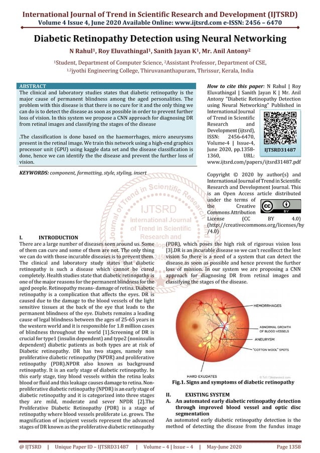 Diabetic Retinopathy Detection using Neural Networking | PDF
