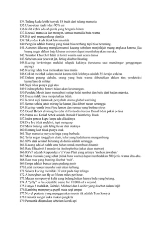 250 fakta fakta unik seputar dunia | DOC