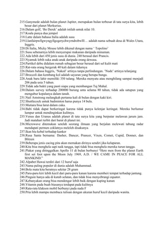 250 fakta fakta unik seputar dunia | DOC