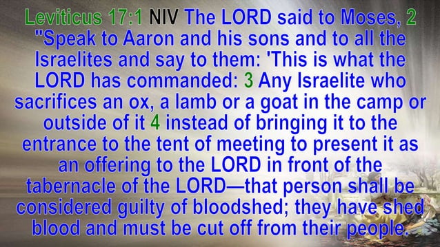 251-252 It Is The Blood That Makes Atonement-Be holy | PPT