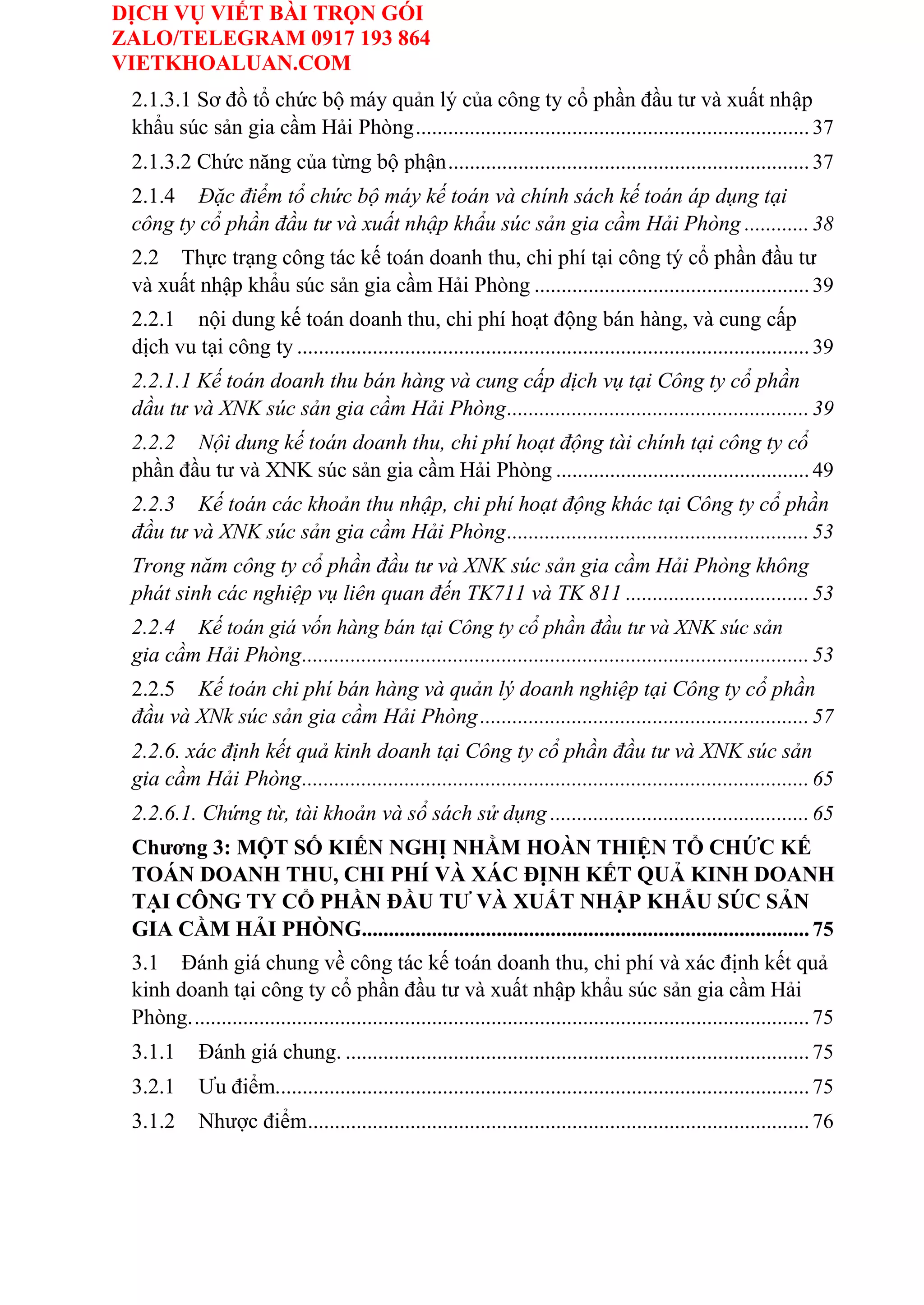 Khóa luận: Doanh thu, chi phí và xác định kết quả kinh doanh công ty xnk | PDF