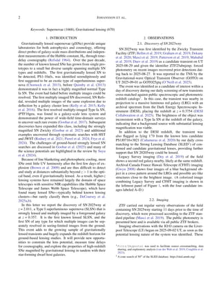 Discovery of SN 2025wny: a Strongly Gravitationally Lensed ...