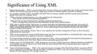 Data interchange integration, HTML XML Biological XML DTD | PPTX
