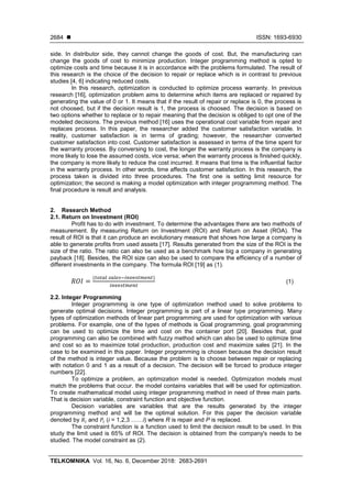 Repair and Replacement Strategy for Optimizing Cost and Time of ...