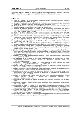 Repair and Replacement Strategy for Optimizing Cost and Time of Warranty Process using Integer ...