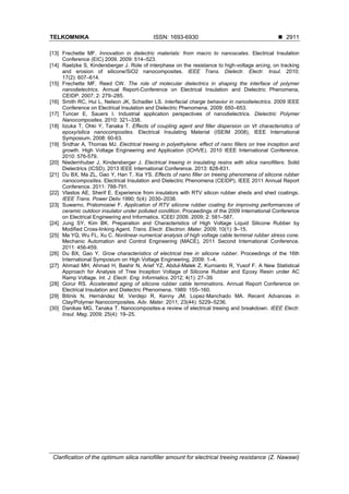 Clarification of the optimum silica nanofiller amount for electrical ...