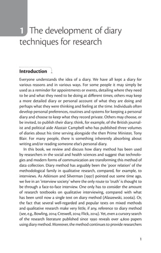 What Is Diary Method Ruth Bartlett Christine Milligan | PDF