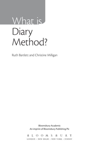 What Is Diary Method Ruth Bartlett Christine Milligan | PDF