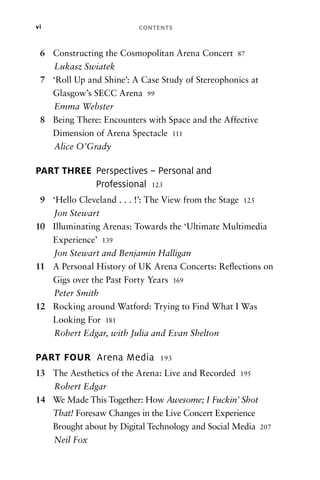 The Arena Concert Music Media And Mass Entertainment Robert Edgar | PDF
