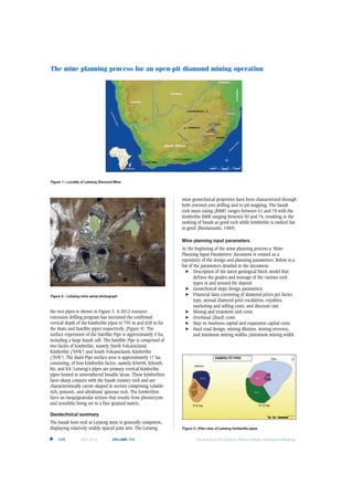 Mine planning process A Madowe SAIMM paper | PDF