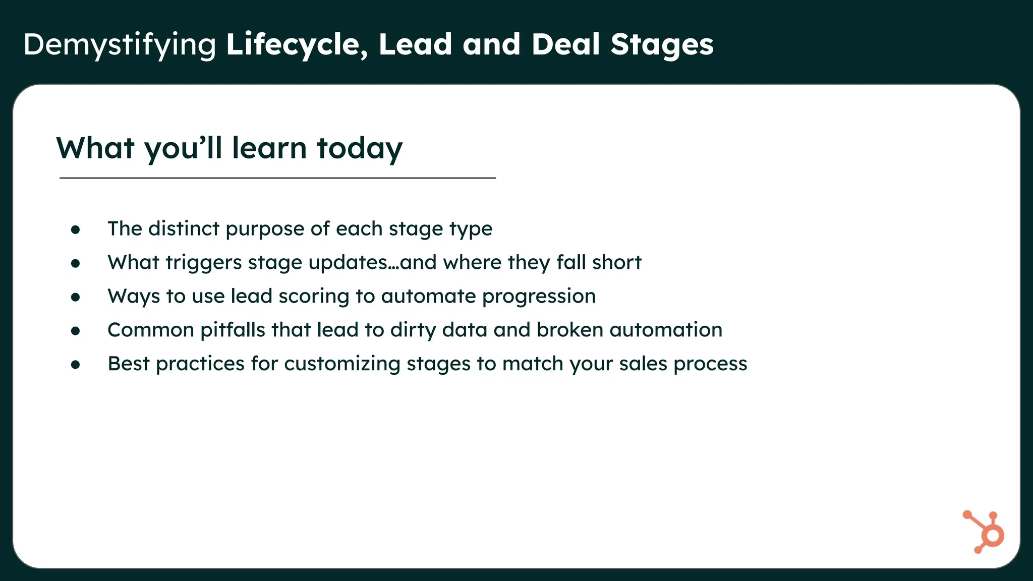 Demystifying Lifecycle, Lead and Deal Stages in HubSpot | PDF