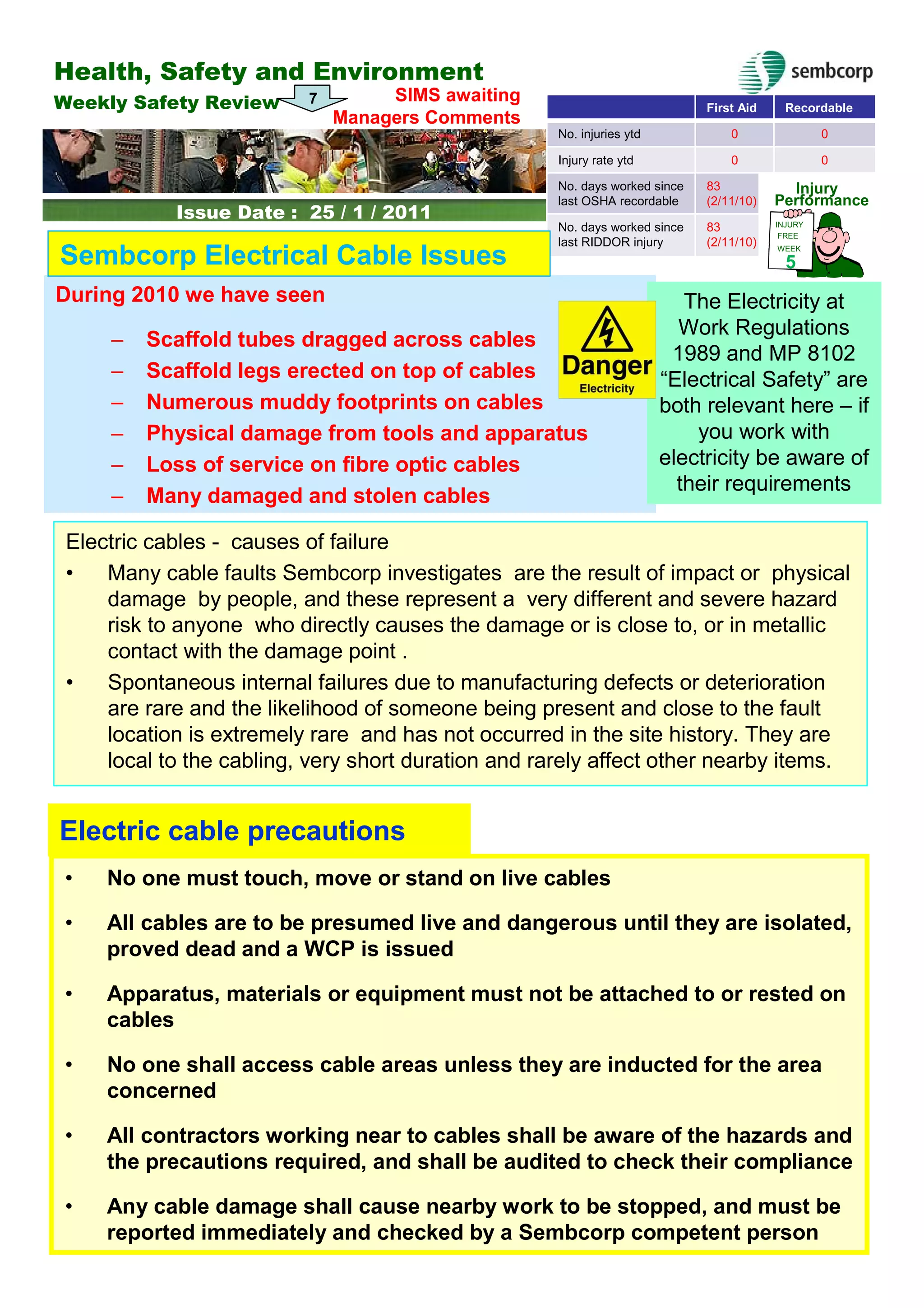 Electrical Cable Failures/Precautions | PDF
