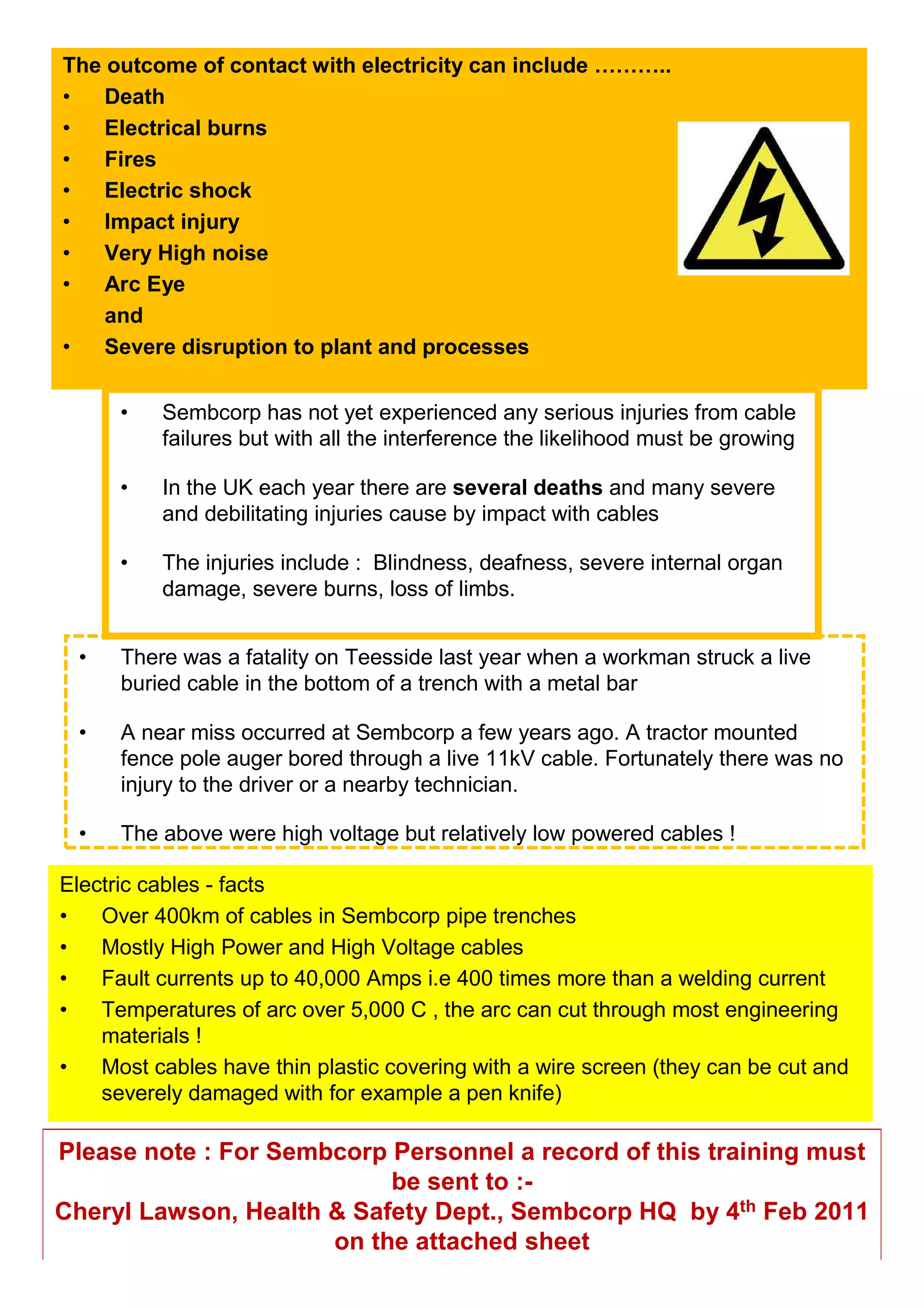 Electrical Cable Failures/Precautions | PDF