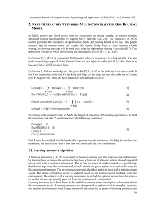 USING LEARNING AUTOMATA AND GENETIC ALGORITHMS TO IMPROVE THE QUALITY OF SERVICES IN MULTICAST ...