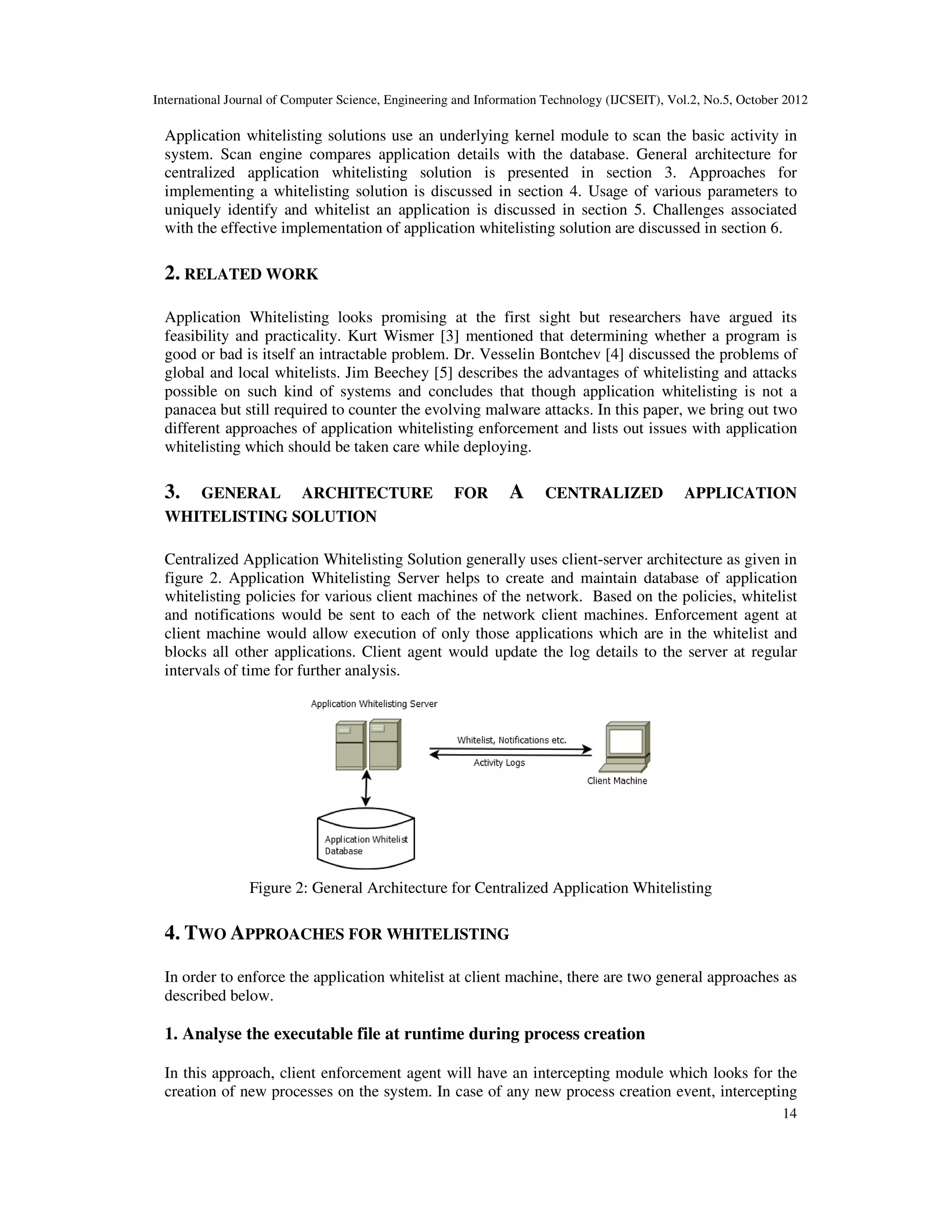 APPLICATION WHITELISTING: APPROACHES AND CHALLENGES | PDF