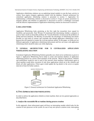 APPLICATION WHITELISTING: APPROACHES AND CHALLENGES | PDF