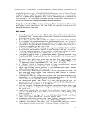 Criterion based Two Dimensional Protein Folding Using Extended GA | PDF