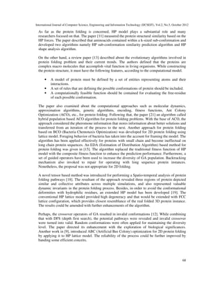 Criterion based Two Dimensional Protein Folding Using Extended GA | PDF