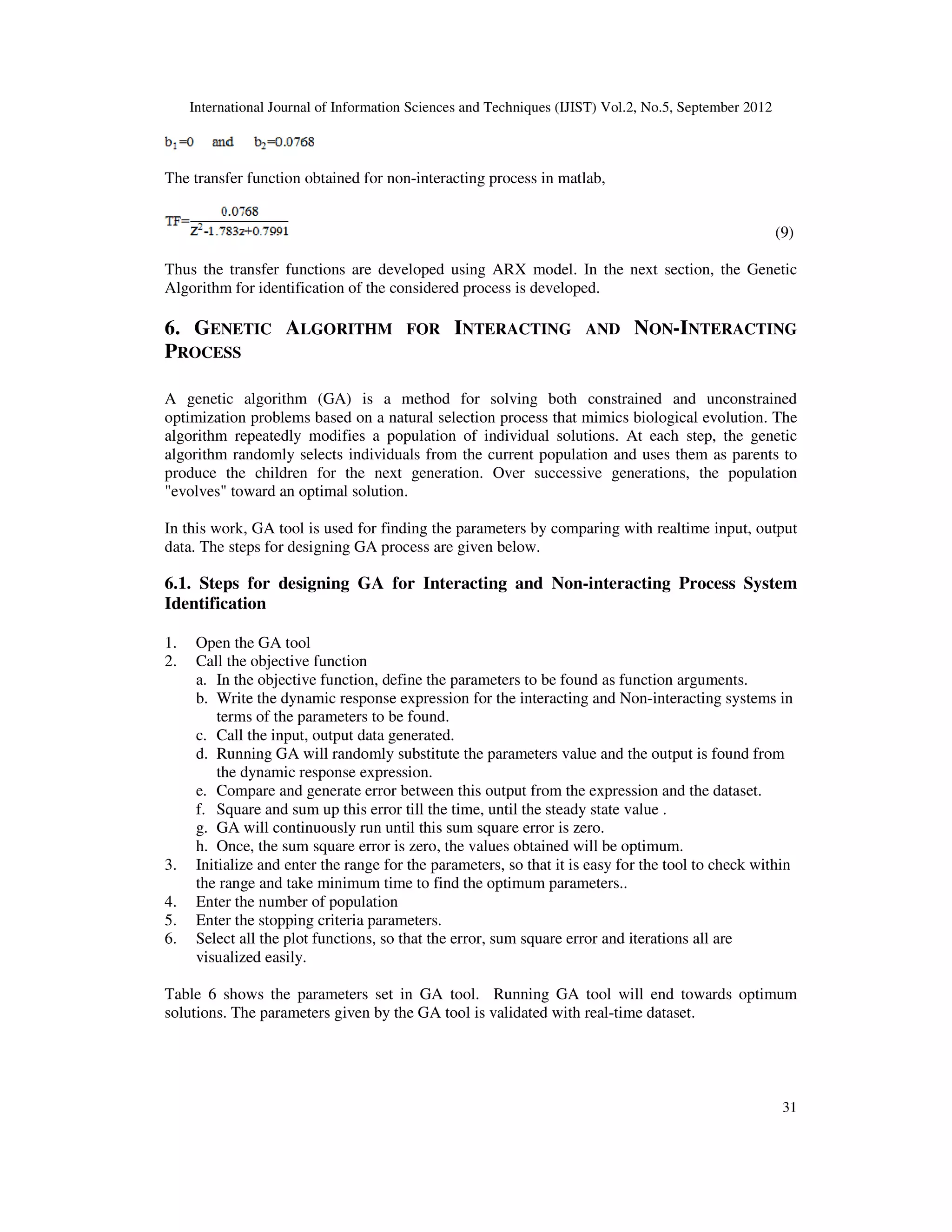 SYSTEM IDENTIFICATION AND MODELING FOR INTERACTING AND NON-INTERACTING TANK SYSTEMS USING ...