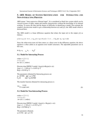 SYSTEM IDENTIFICATION AND MODELING FOR INTERACTING AND NON-INTERACTING ...