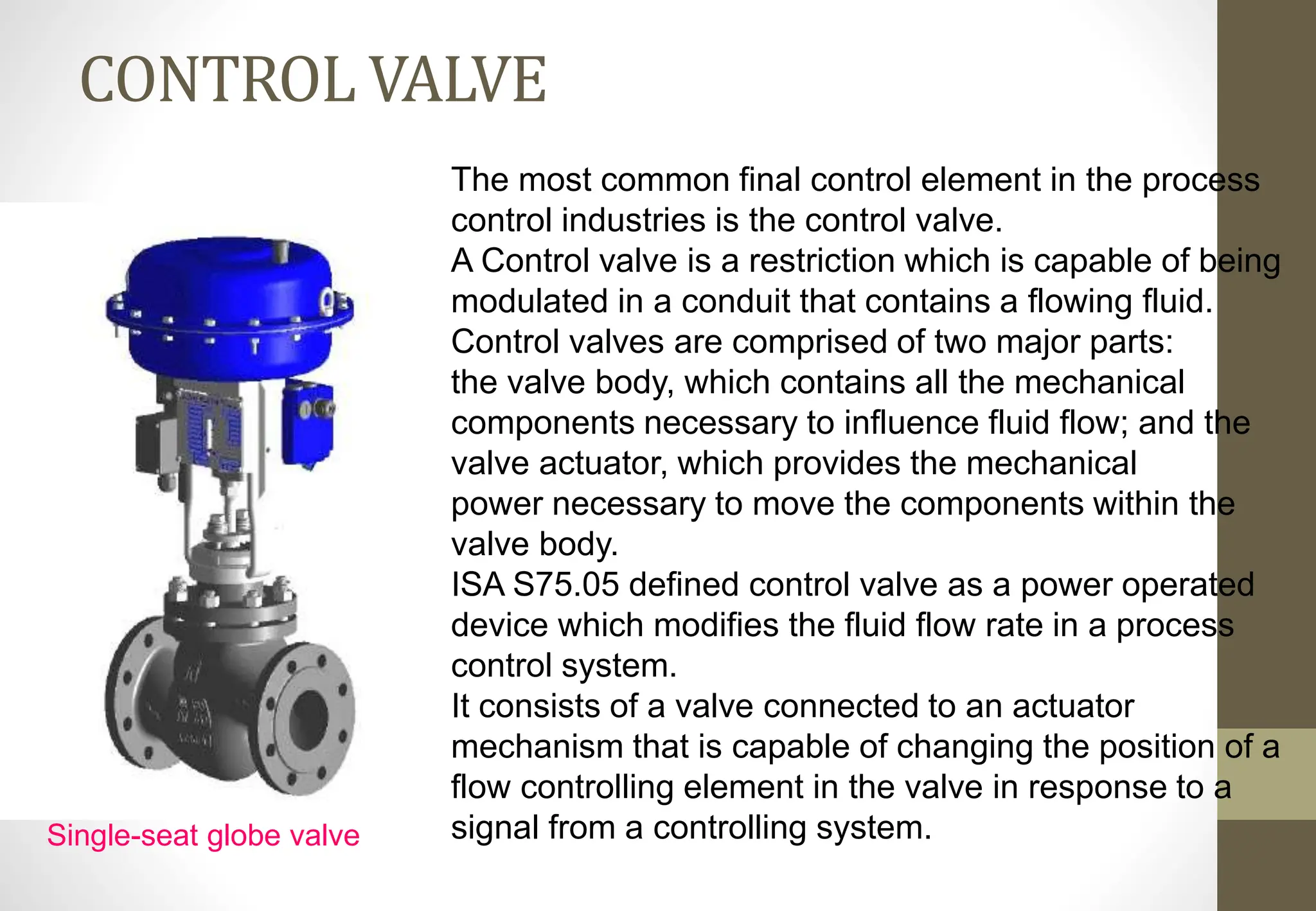 valves controls on and off and control valves | PPTX