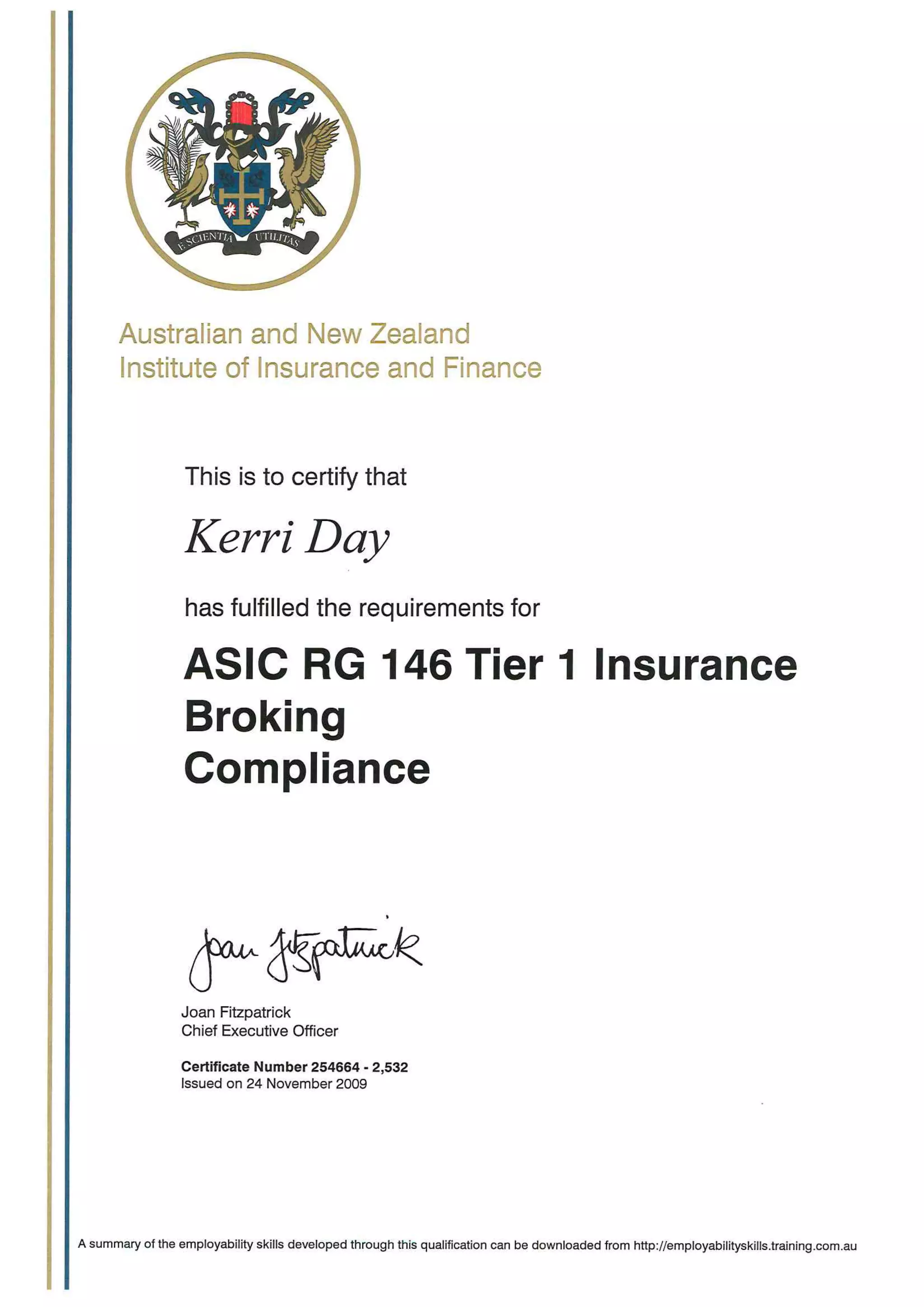 ANZIIF Certificate - Tier 1 | PDF