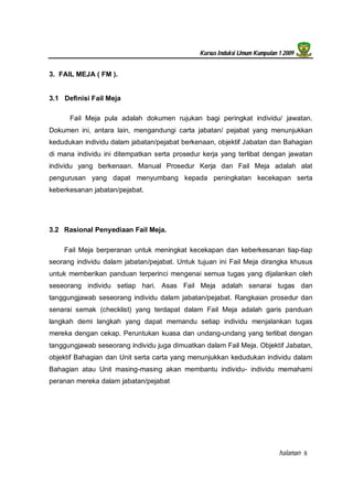 25143166 manual-prosedur-kerja-dan-fail-meja | PDF