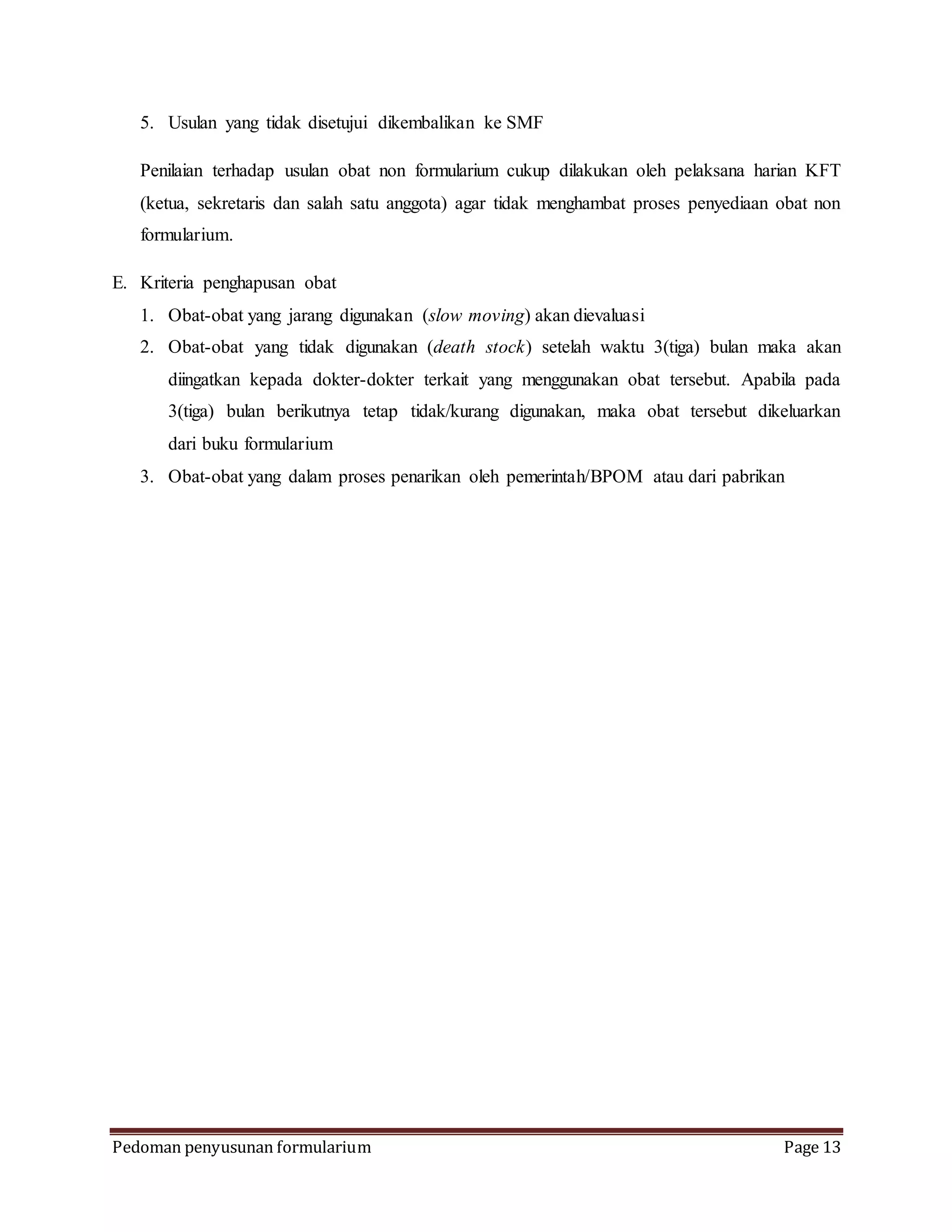 Pedoman penyusunan formularium rs | DOCX