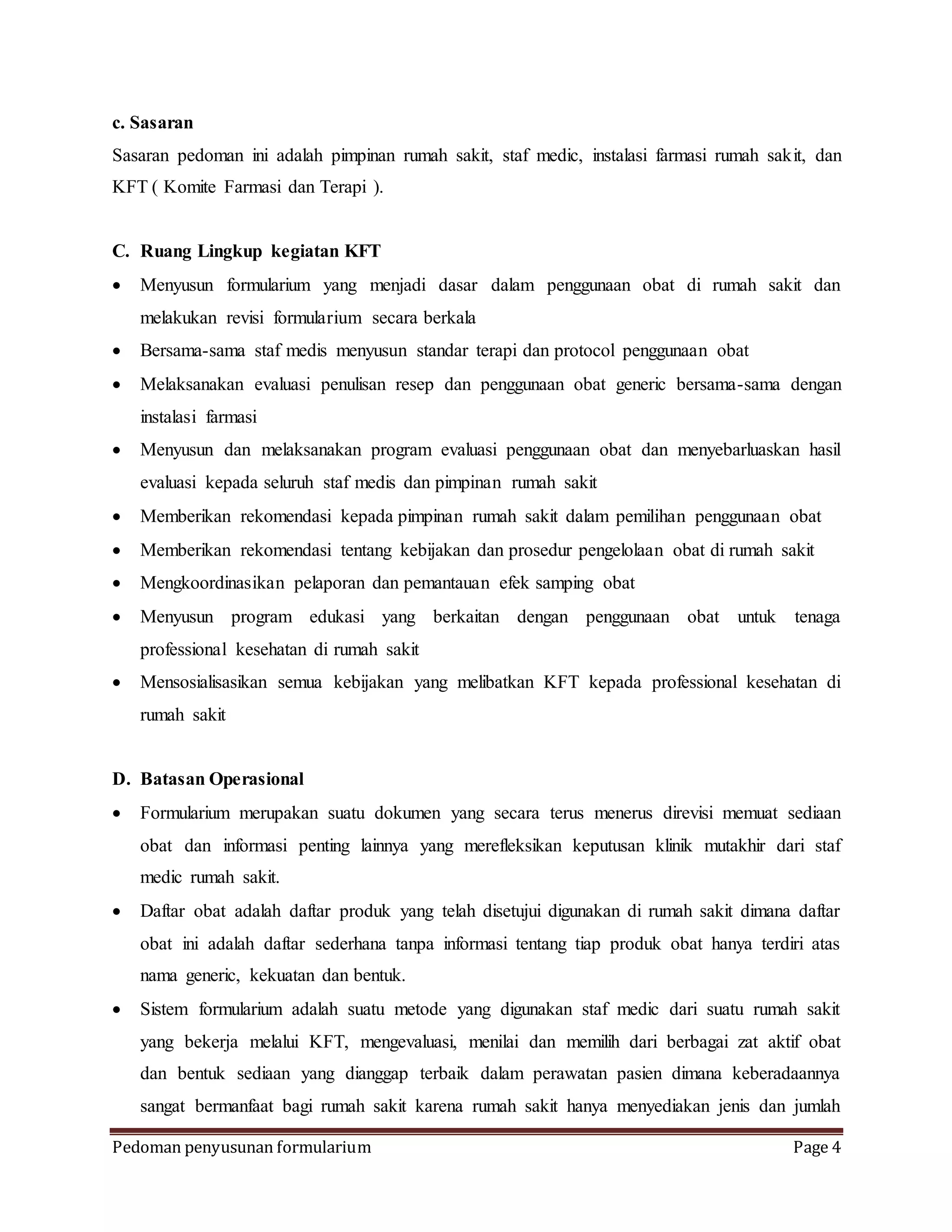 Pedoman penyusunan formularium rs | DOCX