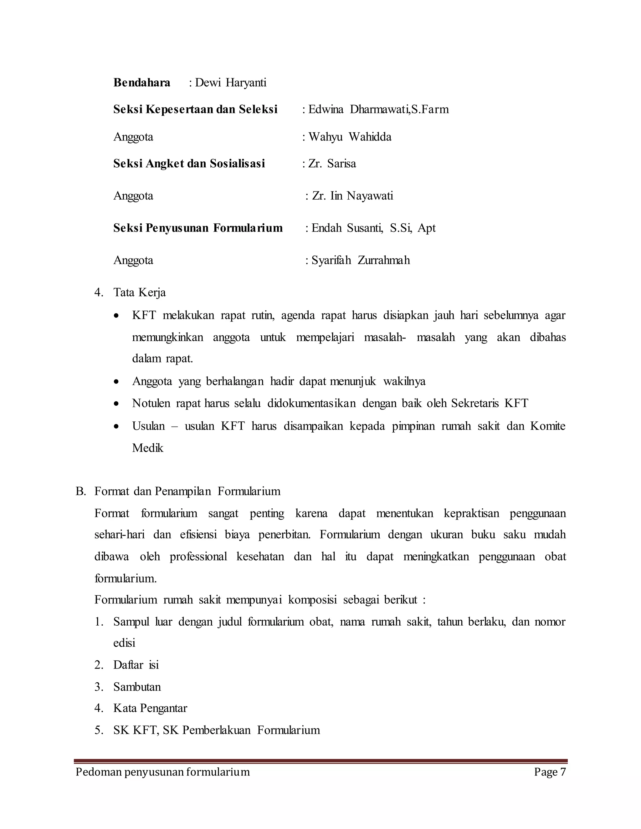 Pedoman penyusunan formularium rs | DOCX