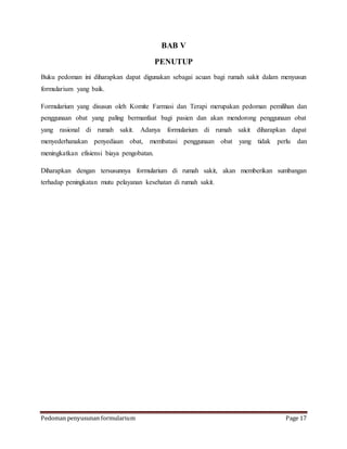 Pedoman penyusunan formularium rs | DOCX