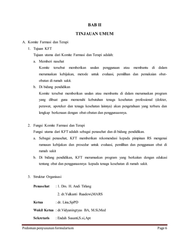 Pedoman Penyusunan Formularium Rs Docx