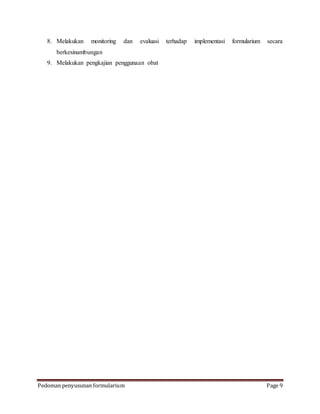 Pedoman Penyusunan Formularium Rs Docx