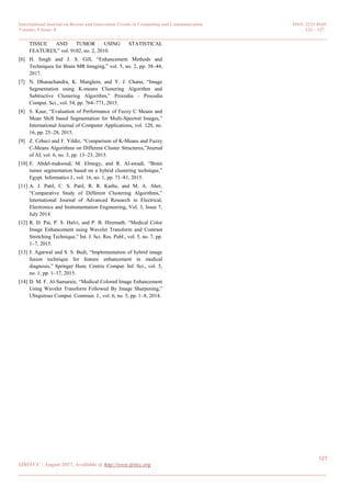 Illustration of Medical Image Segmentation based on Clustering ...