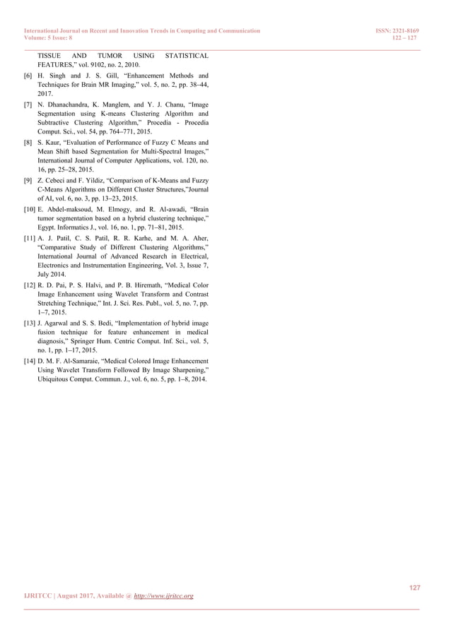 Illustration of Medical Image Segmentation based on Clustering Algorithms | PDF
