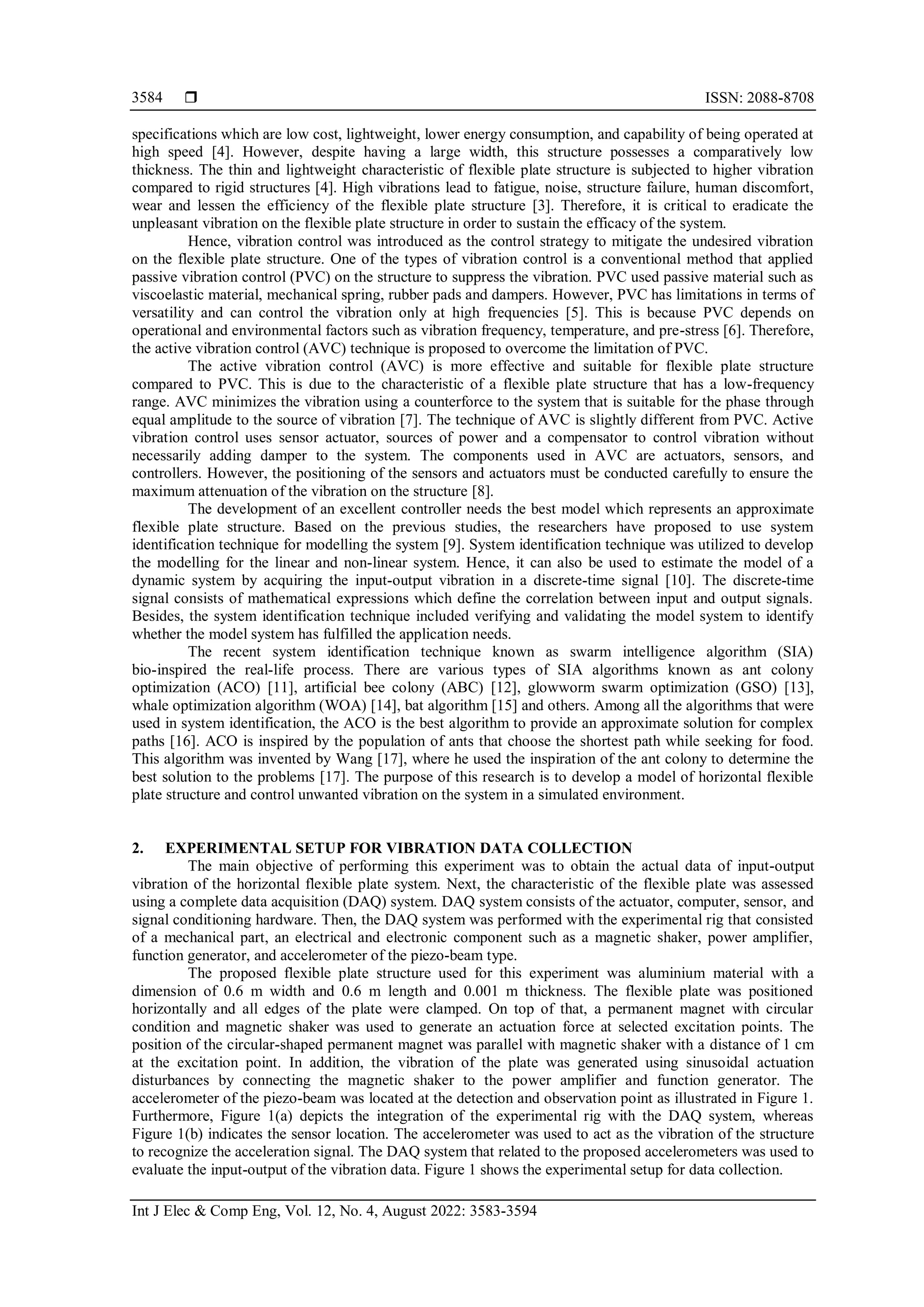 Proportional Integral Derivative Controller Based On Ant Colony Optimization For Vibration