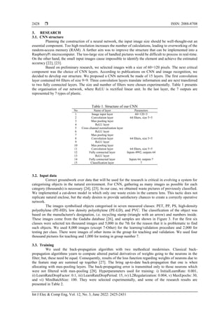 Robot for plastic garbage recognition | PDF
