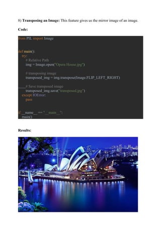 Working With Image | PDF