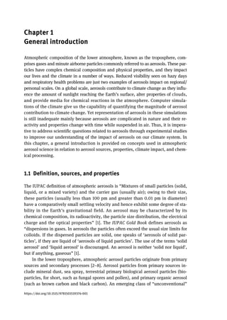 Atmospheric Aerosol Chemistry State Of The Science Hind A Alabadleh | PDF