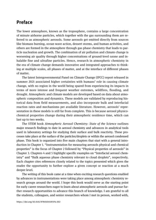 Atmospheric Aerosol Chemistry State Of The Science Hind A Alabadleh | PDF