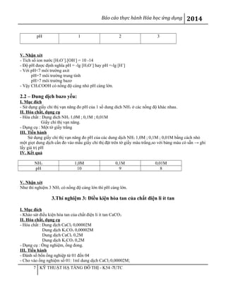 báo cáo thực hành hóa học ứng dụng | PDF