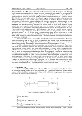 Studies enhancement of transient stability by single machine infinite bus system and setting ...