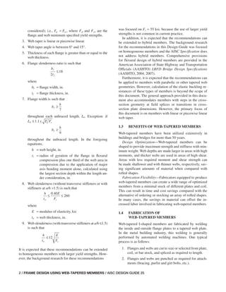 Design Guide 25 Frame Design Using Webtapered Members Aisc | PDF