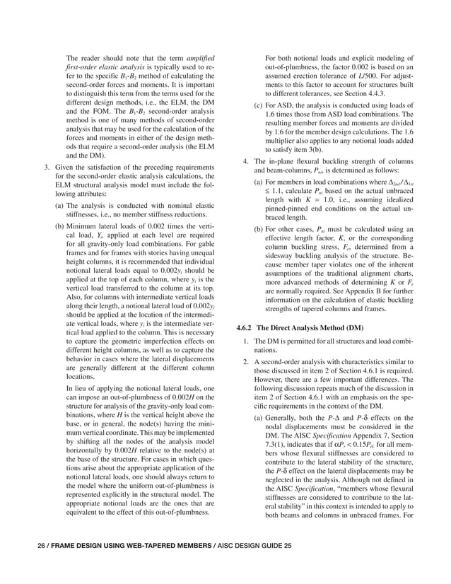Design Guide 25 Frame Design Using Webtapered Members Aisc | PDF