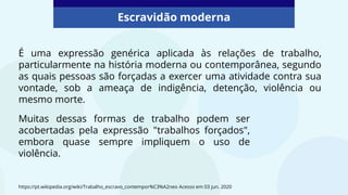 escravidão na antiguidade e na modernidade | PPTX