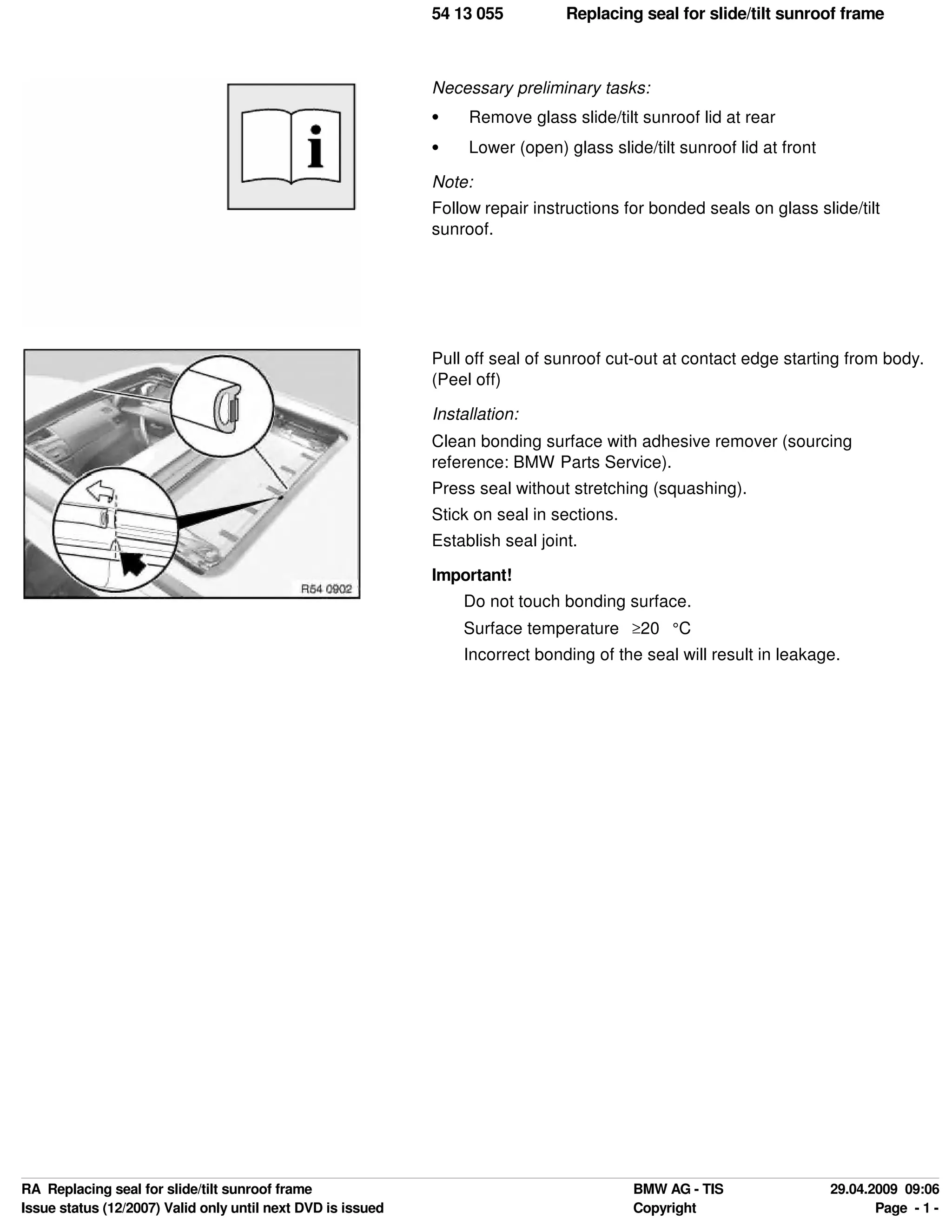 251925966 master-ra-replacing-seal-for-slide-tilt-sunroof-frame | PDF