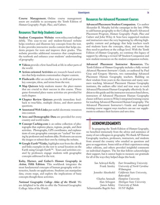 Human Geography People Place And Culture 10e 10th Edition Erin H ...