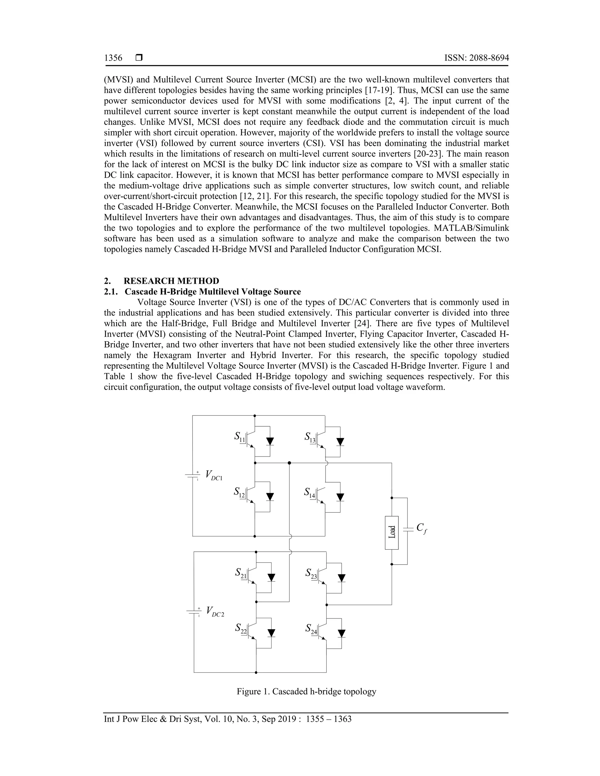 A comparative study of cascade H-bridge multilevel voltage source inverter and parallel inductor ...