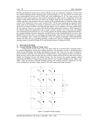 A comparative study of cascade H-bridge multilevel voltage source inverter and parallel inductor ...